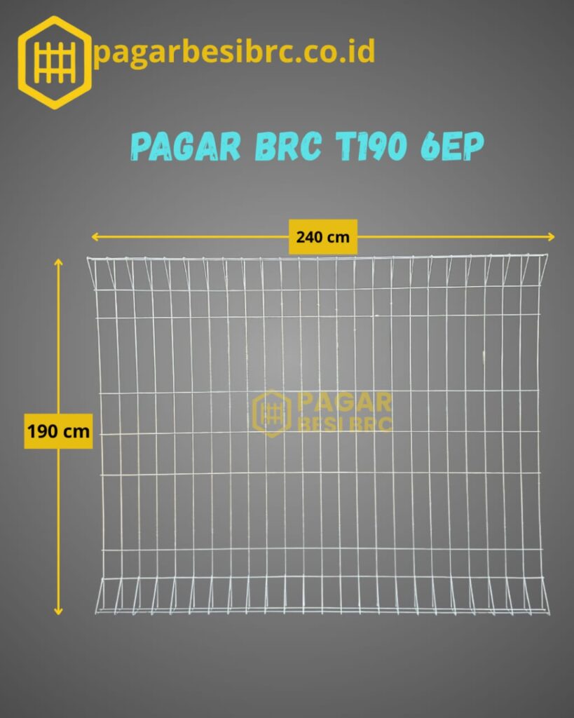 Pagar BRC Tinggi 190cm 6mm Finishing Elektroplating - Pagarbesibrc.co.id